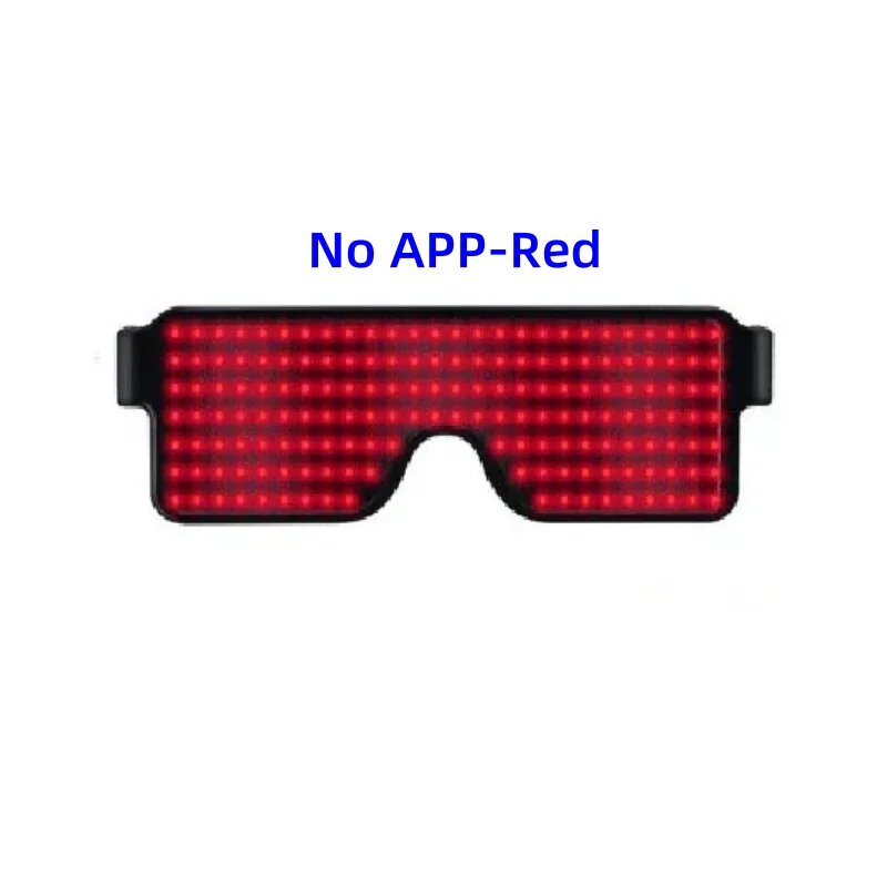 Светящиеся очки Red No APP-Red