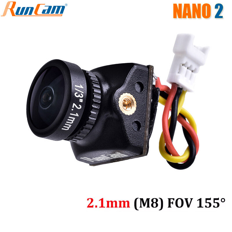 Камера RunCam Nano 2,(2,1 мм(M8)FOV 155 ,(1,8мм (M8) FOV 170 ,700TVL CMOS NTSC Mini широкоугольная компактная