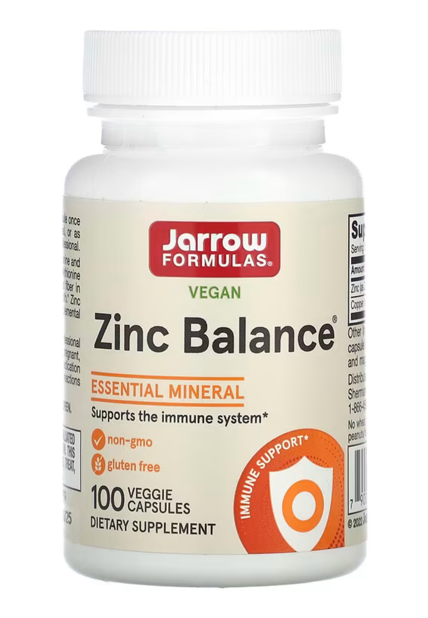 Jarrow Formulas Zinc Balance (Баланс цинка) 100 капсул для укрепления иммунной системы