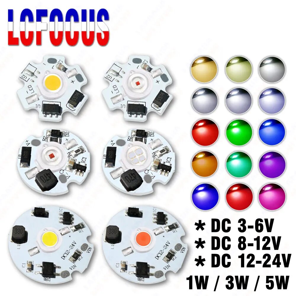 Светодиодный чип LCFOCUS LC-1&5-HJW, Orange, 3 Watt (12-24V)