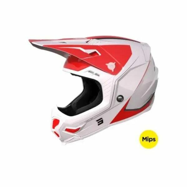 DECATHLON шлем защитный SHOT RACE GEAR Core Comp, красный/белый, 61-62 см