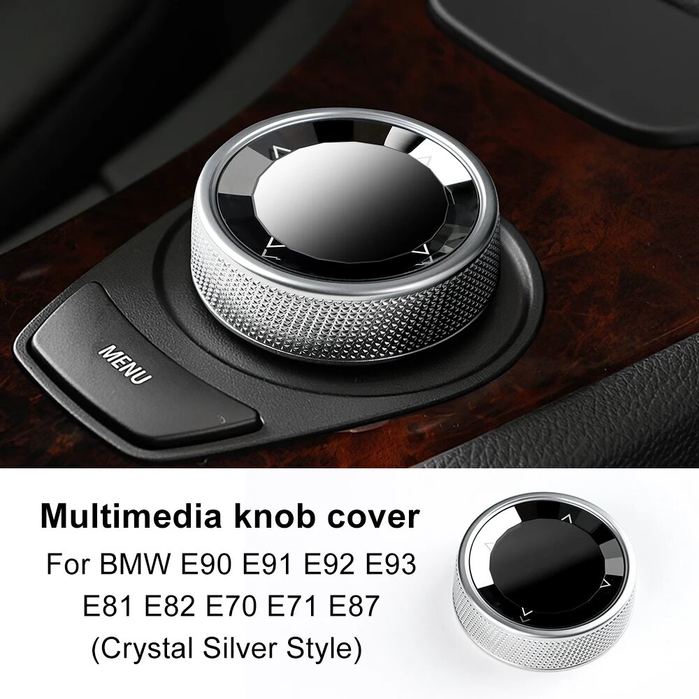 Крышка кнопки iDrive BMW Crystal Silver E90 E91 E92 E93 E70 E71 E81 E82 E87