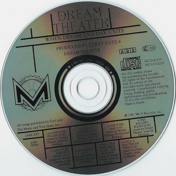 DREAM THEATER, "When Dream And Day Unite",1989, CD-Аудио