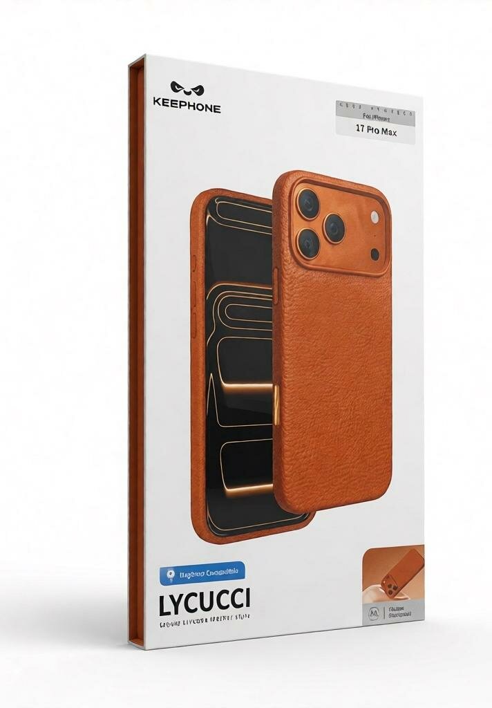 Чехол накладка 17 Pro Max KEEPHONE LYCUCCI оранжевый