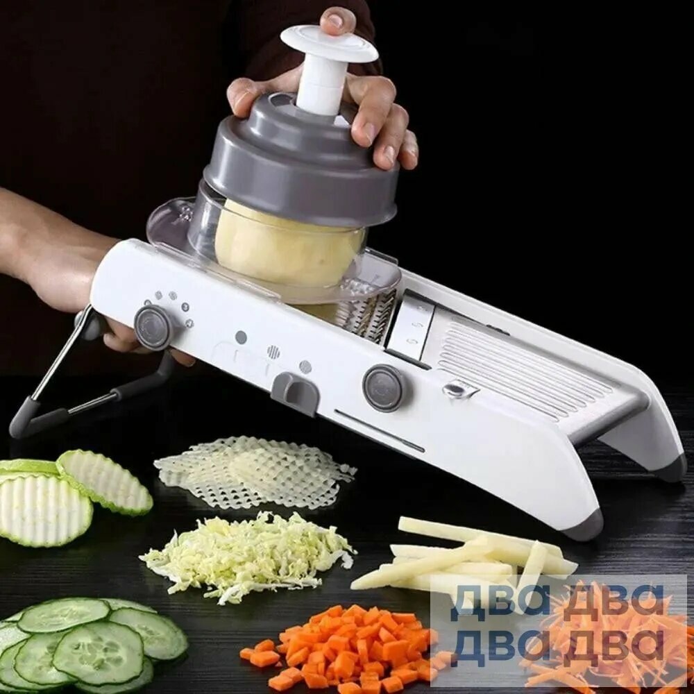 Овощерезка Смарт-Терка Mandoline Slicer (18 видов размеров нарезки) / Слайсер терка / Шинковка
