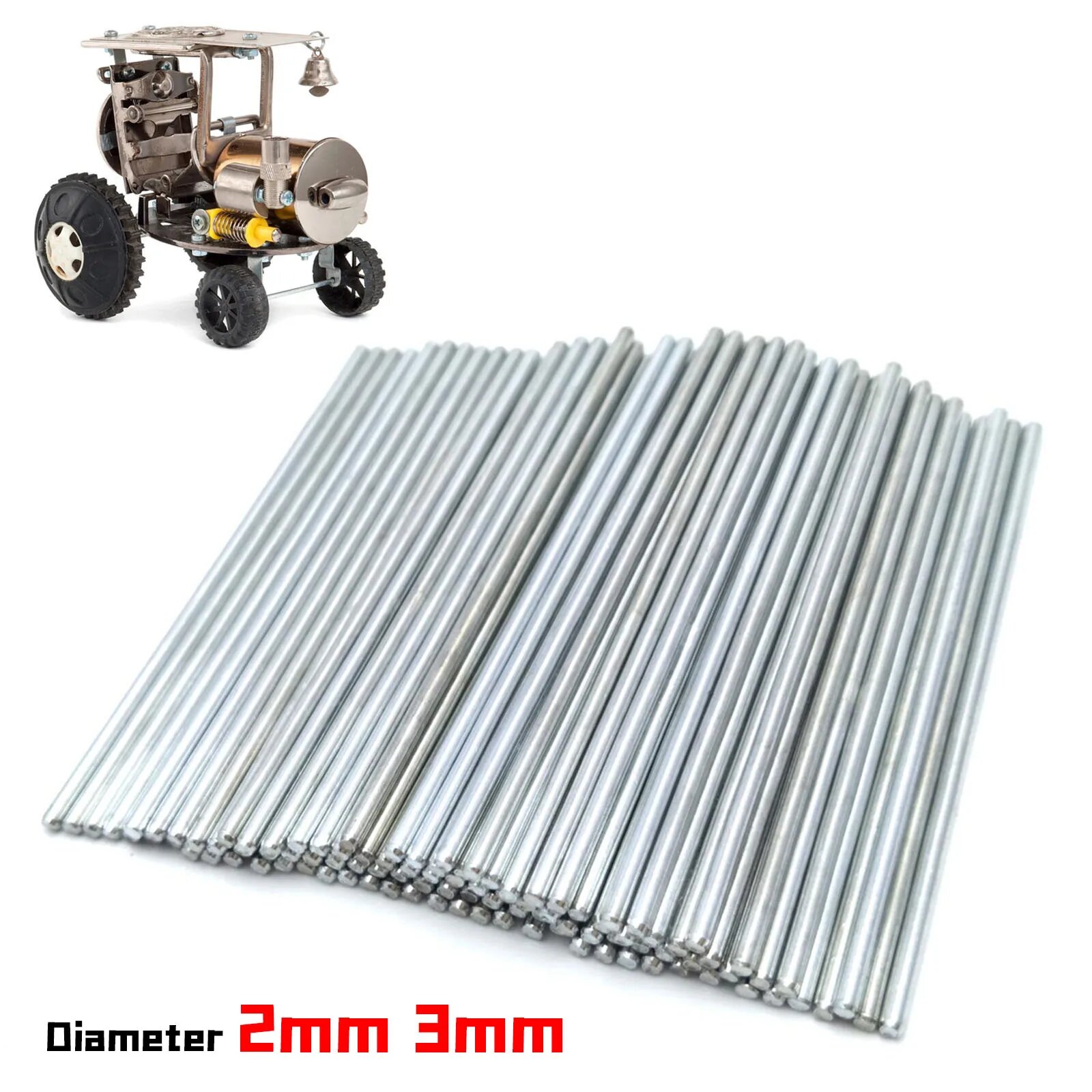 Железные оси для игрушек 2 мм, 3 мм 2mm, 80mm(10Pcs)