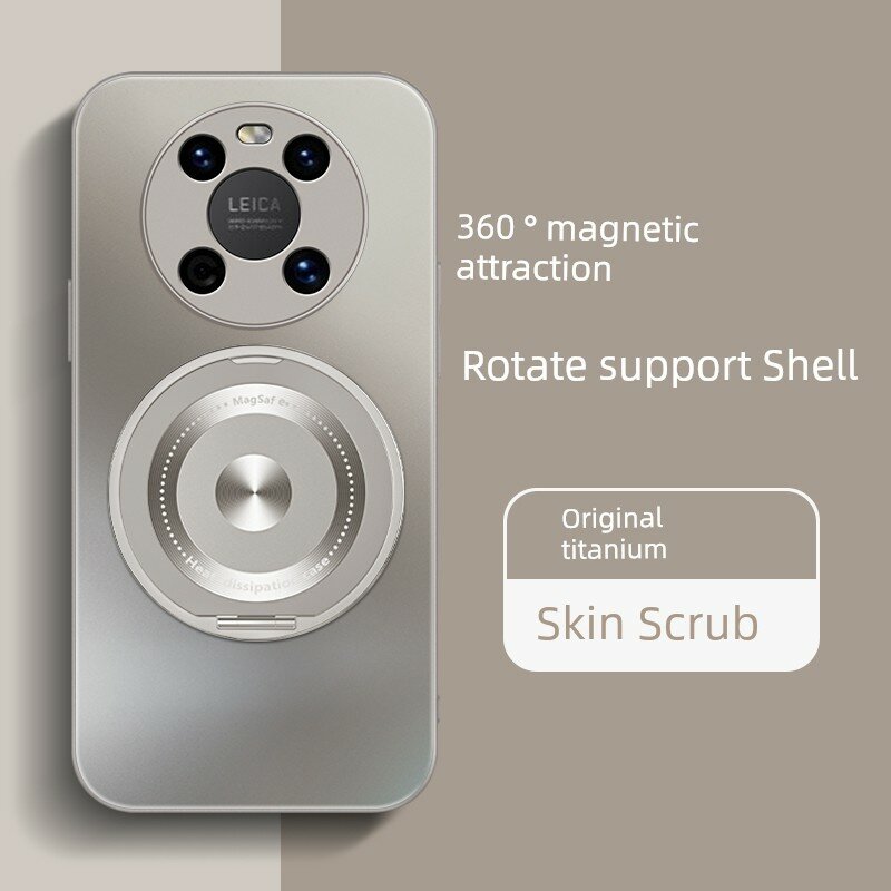 Чехол для телефона Huawei Mate 40 в титановом цвете с 360° вращающимся магнитным креплением, высокой эффективностью