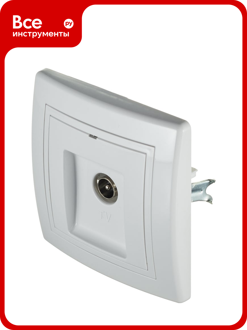 Розетка для антенны Aling-conel PRESTIGE TV, белая 612I.00 113036