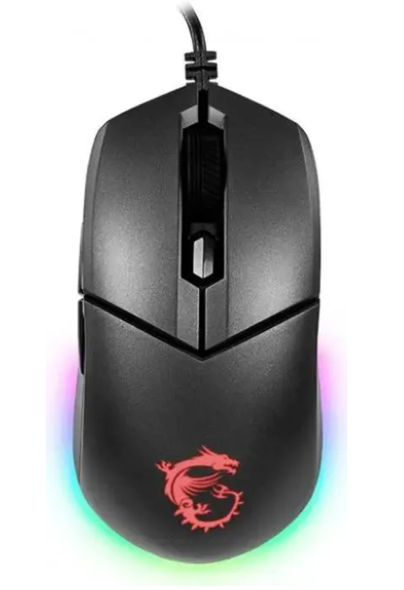 Мышь проводная MSI Clutch GM11, игровая, оптическая, черный, (CLUTCH GM11)