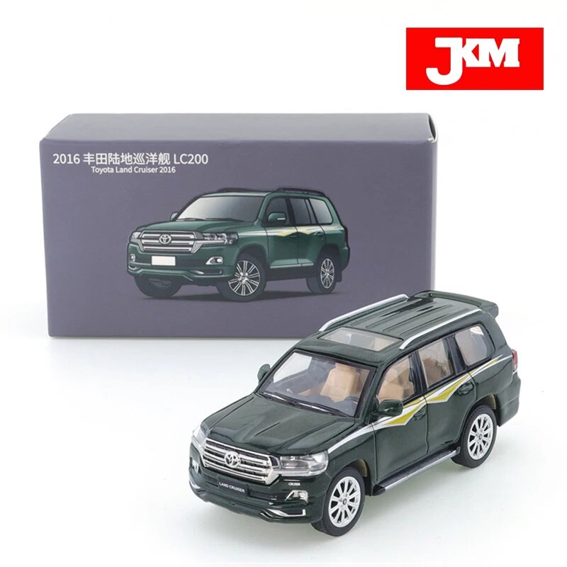 JKM 1/64 Toyota Land Cruiser 2016 LC200 роскошный внедорожник автомобиль из сплава литая металлическая модель для детей Рождественский подарок игрушки для мальчиков