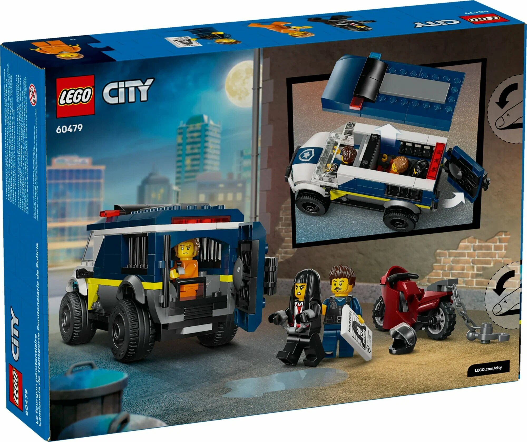Конструктор LEGO City 60479 (N)Фургон для перевозки заключенных, 198 дет.