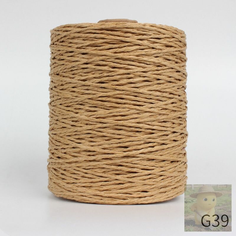 Пряжа из рафии, для вязания скрученная,280-300м