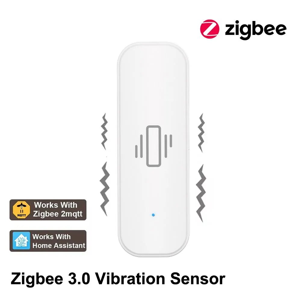 Умный датчик вибрации Zigbee 3.0, Home assistant