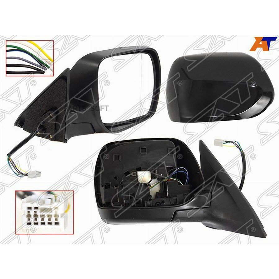 Зеркало Subaru Forester 07-13 (Справа/ Обогрев/ Складывание/ 7 контактов) от официального дистрибьютора, SAT, артикул STSB67940A1