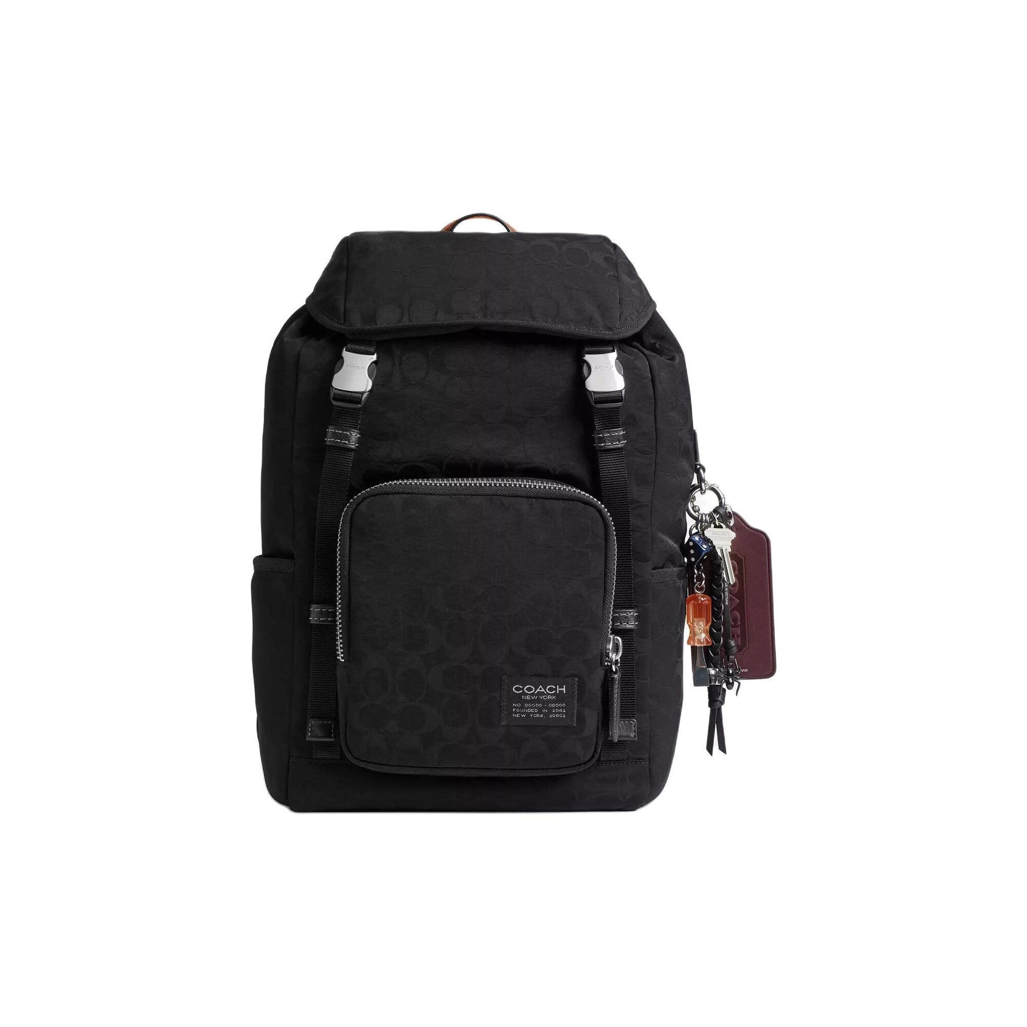 Сумка Coach Logan, фактура тиснение, черный — фото 1