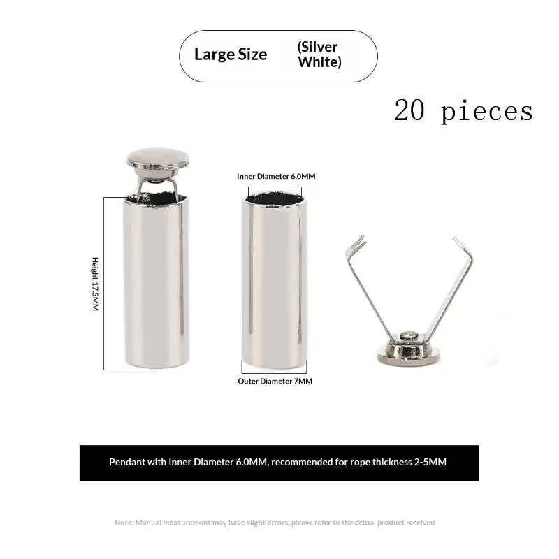 Стопорные кнопки YEGBONG Bright Silver 20шт