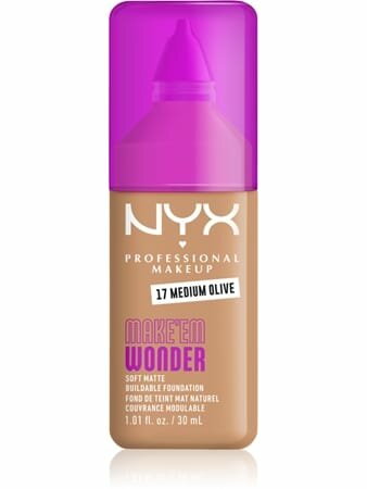 Тональный крем NYX Professional Makeup Make Em Wonder, оттенок 17 средний оливковый, 30 мл