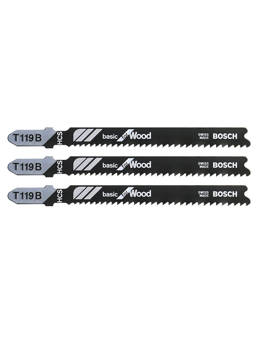 Пилка BOSCH для лобзика T 119 B Basic for Wood, HCS