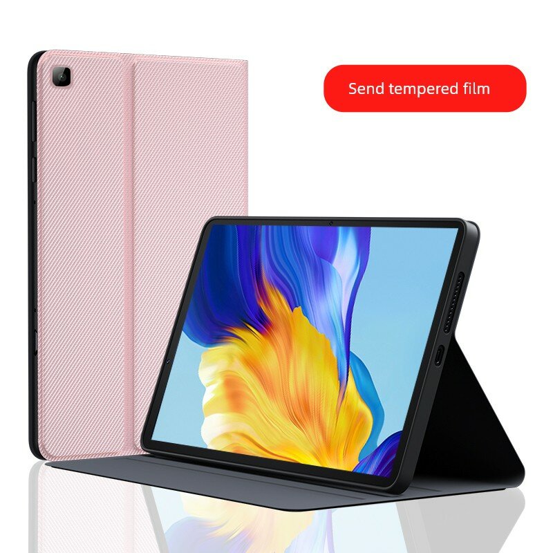 10,1-дюймовый кожаный чехол с магнитом для Honor Tablet 7 с подставкой, полная защита, розовый, с закаленным стеклом
