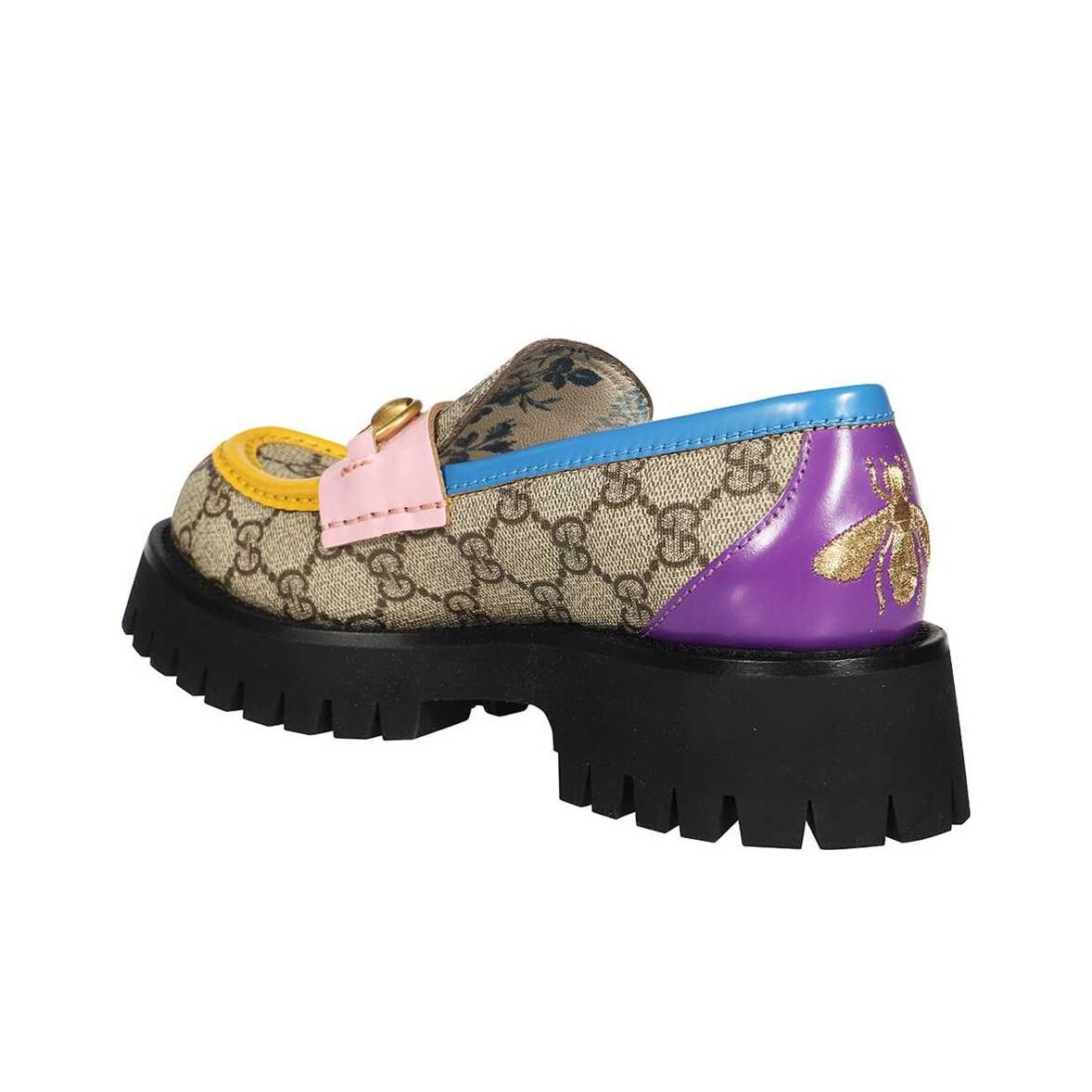 Лоферы GUCCI Horsebit, размер EU 34 стопа (21,8CM), черный/коричневый — фото 1