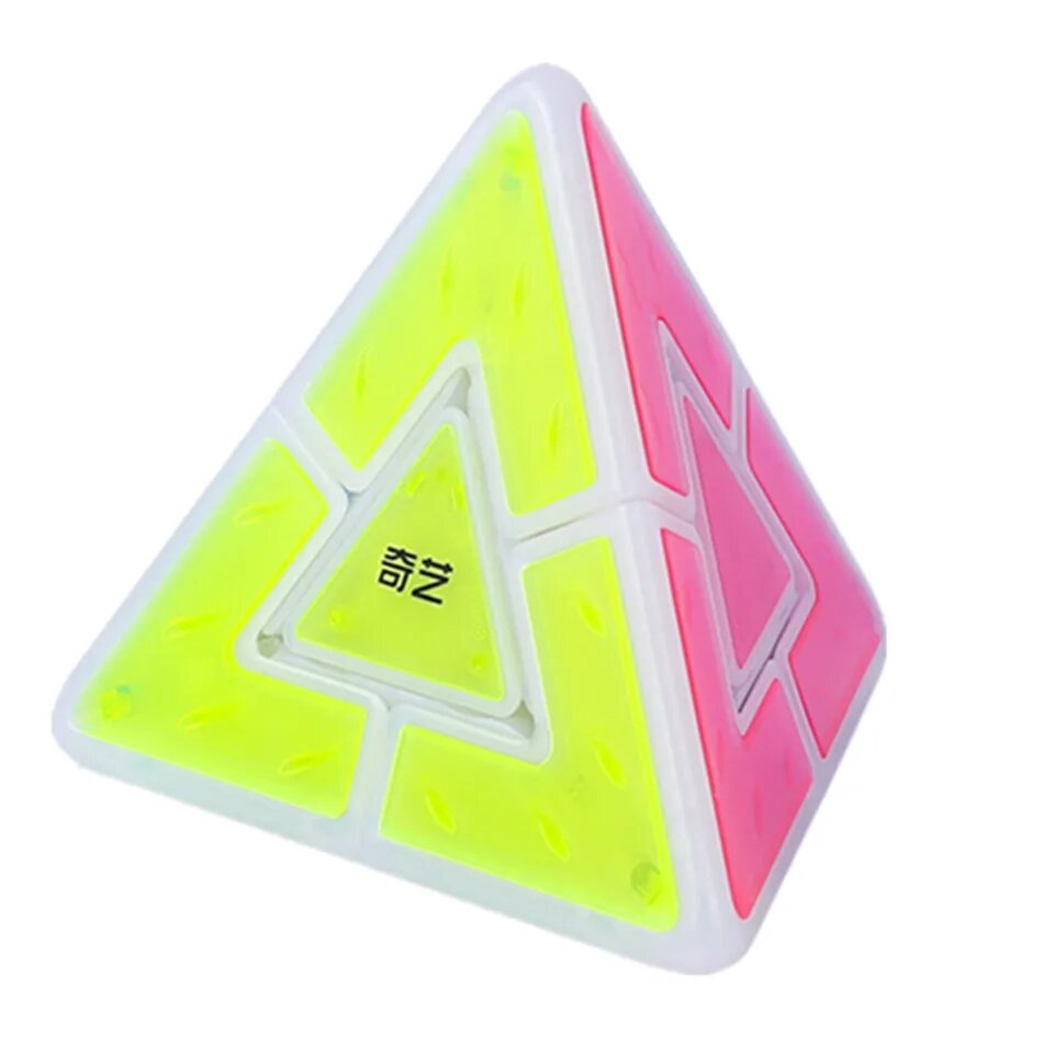 Qiyi Idea Ice Pepper, кубик Рубика 3x3, розовый, Duo Pyramind