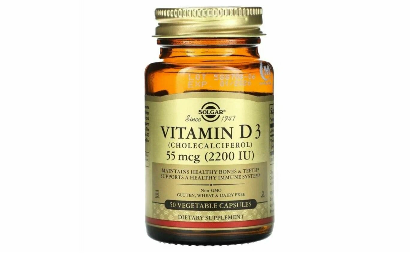 Solgar, Vitamin D-3 2200 IU, Солгар, витамин Д 3, 50 veg caps