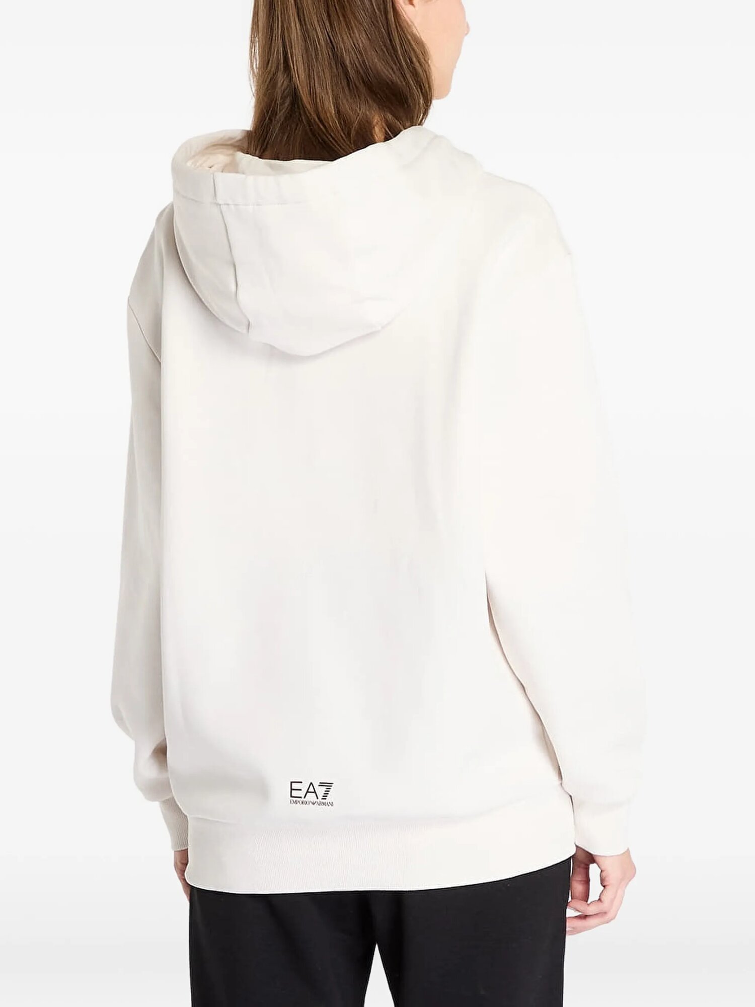 Худи EA7 EMPORIO ARMANI Logo-print drawstring cotton hoodie, размер 40, , разноцветный — фото 1