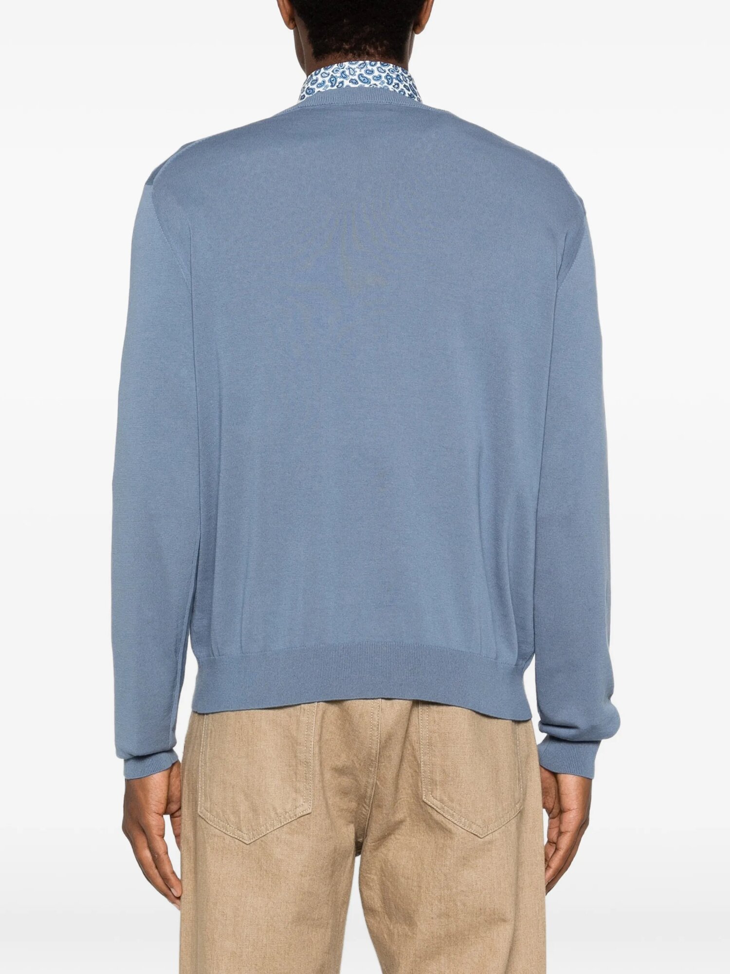 Свитер ETRO Pegaso-embroidered sweater, размер M, , blue — фото 1