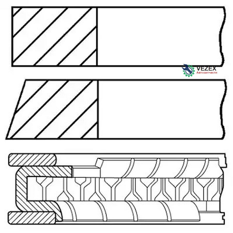 GOETZE 0842680000 кольца поршневые! d68.5x1.2x1.5x2.8 STD (1)\ Daewoo Matiz/Tico 0.8 3EA/F8CV 91>