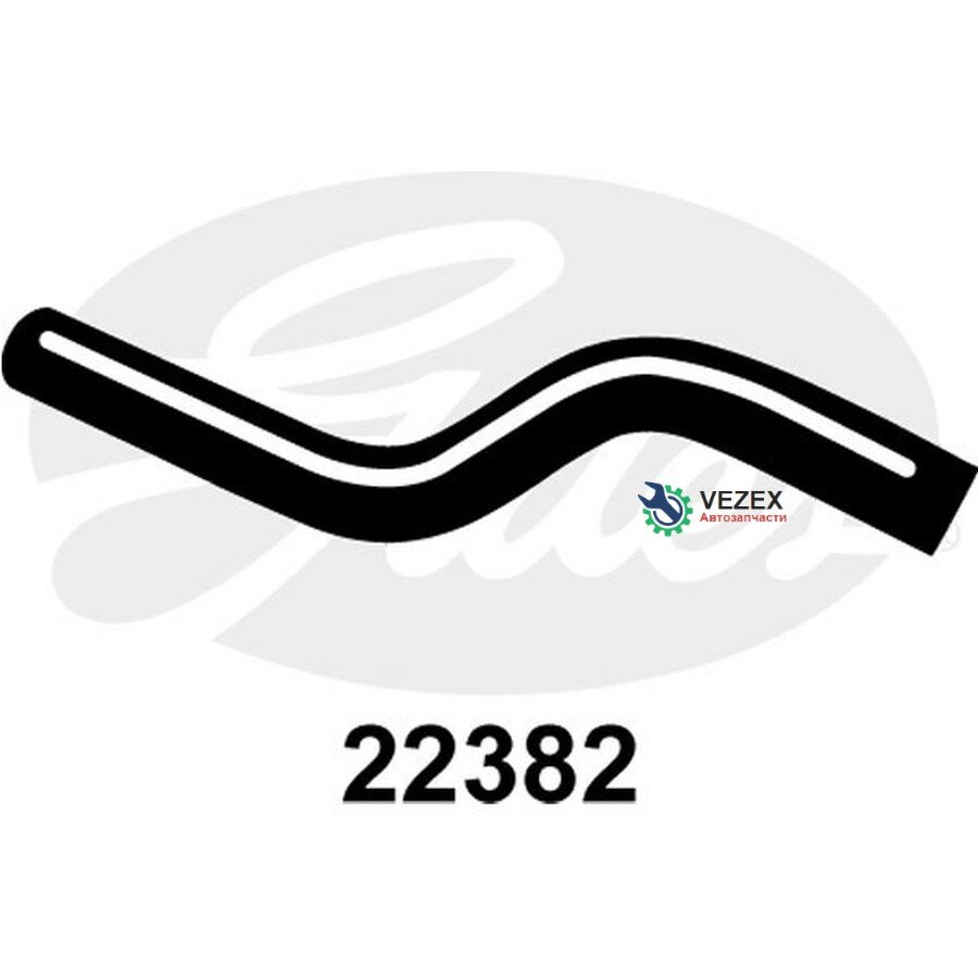 GATES 22382 патрубок радиатора!\ Toyota Funcruiser 94-99