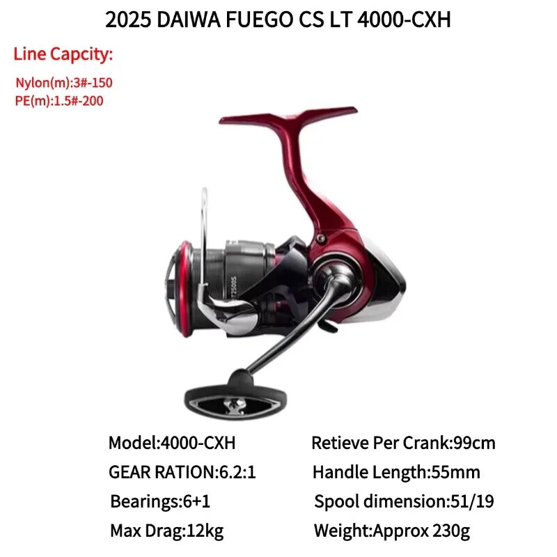 DAIWA FUEGO CS LT Спиннинговые катушки 4000-CXH