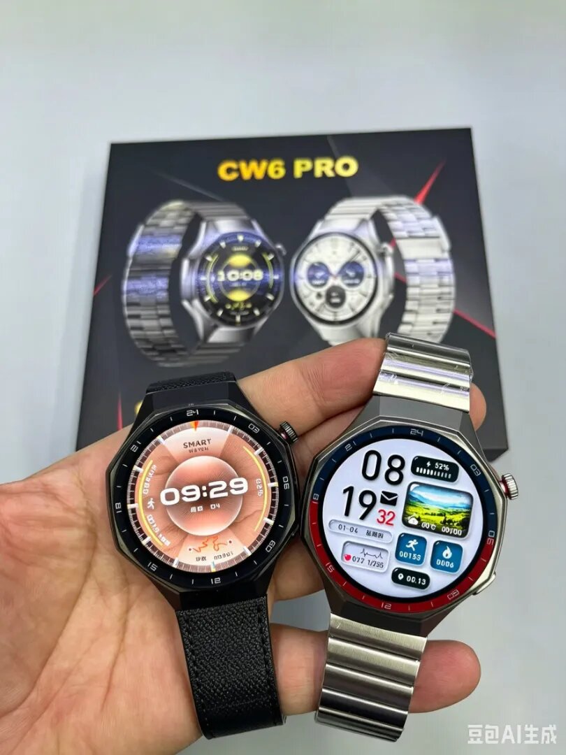 Умные часы CW6 GT6 PRO, беспроводная зарядка, мониторинг сердечного ритма, 1,53" Чёрный
