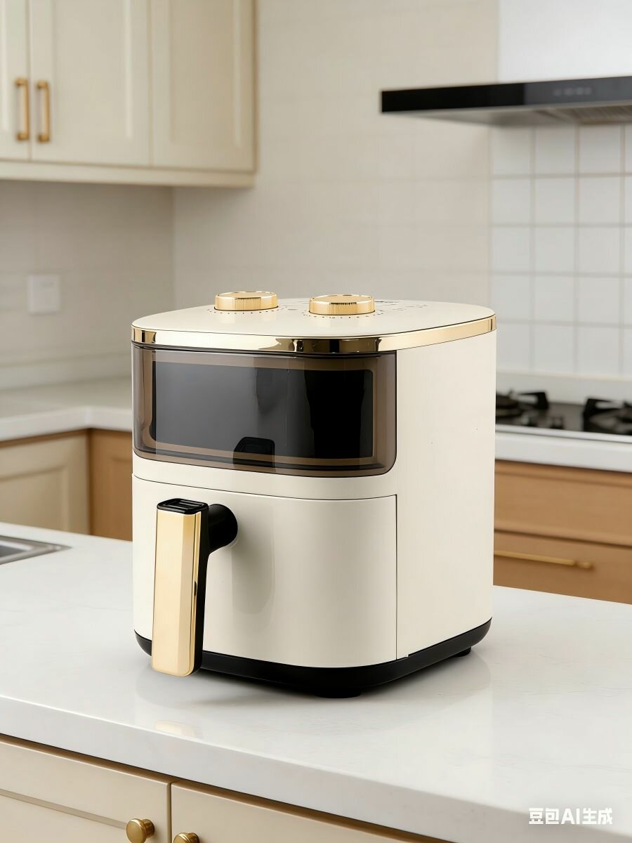 Фритюрница Camel air fryer 6Л бытовая электрическая духовка большой емкости бежевая визуальная фритюрница