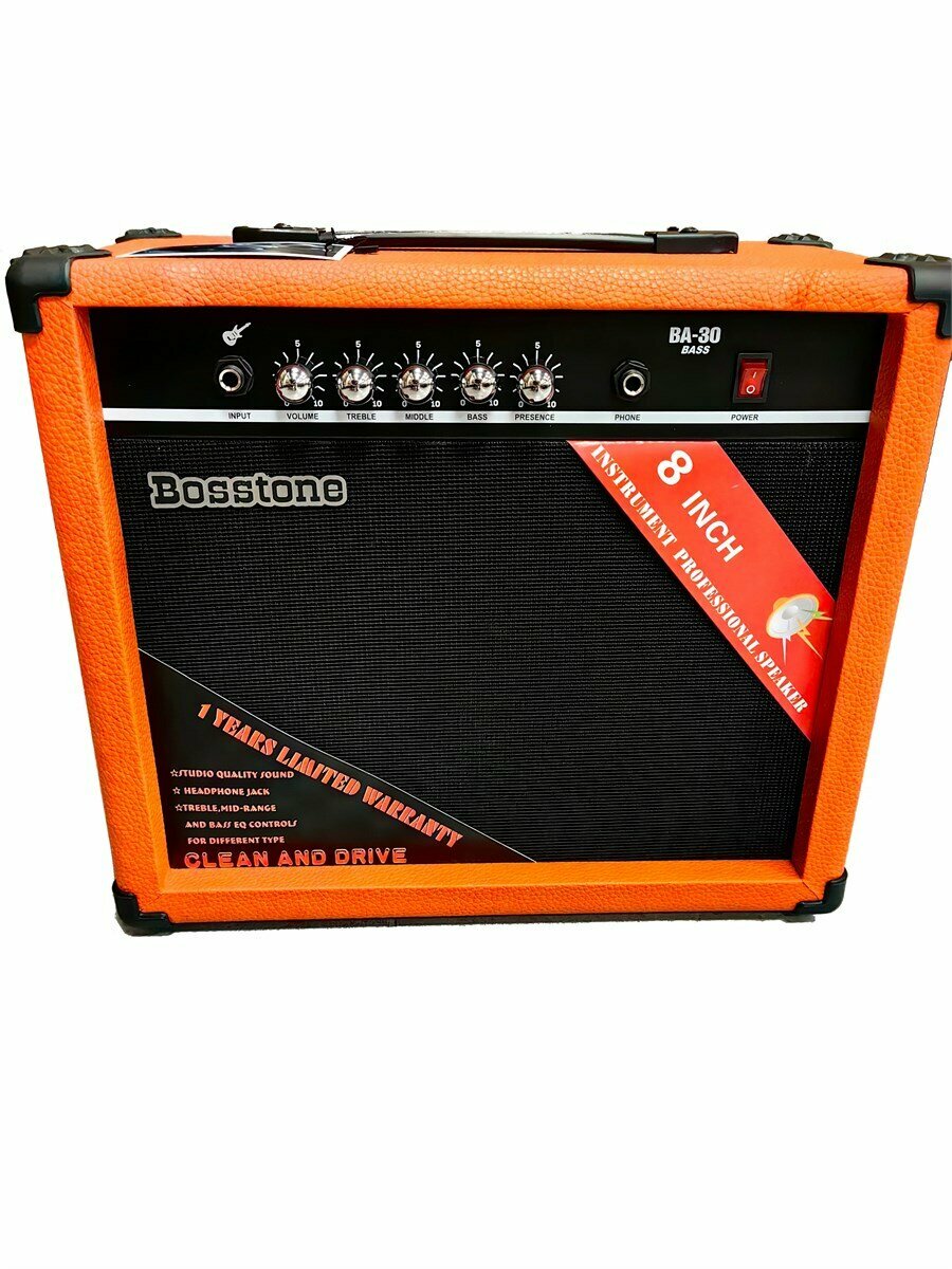 Комбоусилитель басовый Bosstone BA-30W Orange