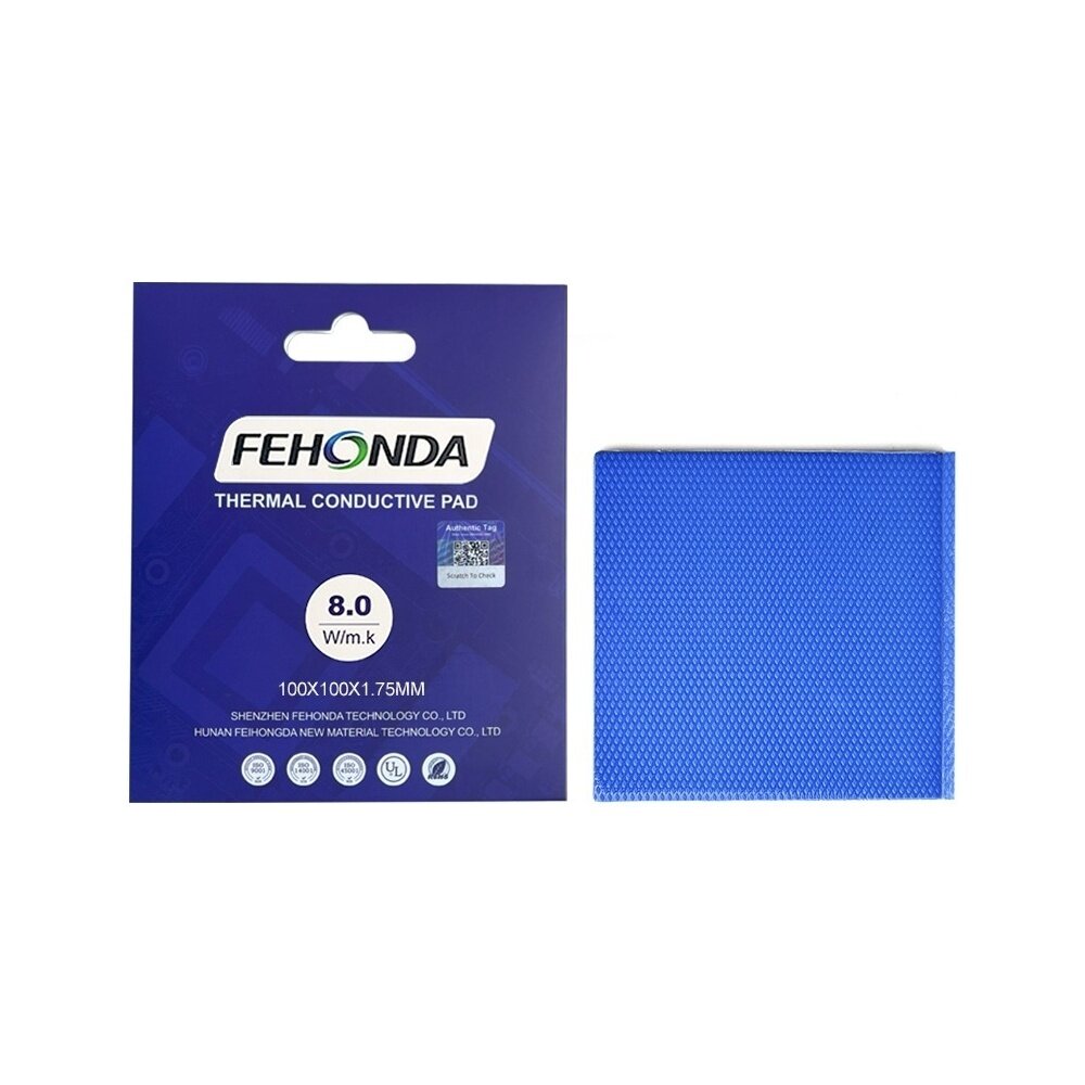 Термопрокладка Fehonda 100x100x1.75мм, 8 Вт/(м·K ) FHND-8W-100X100-1.75