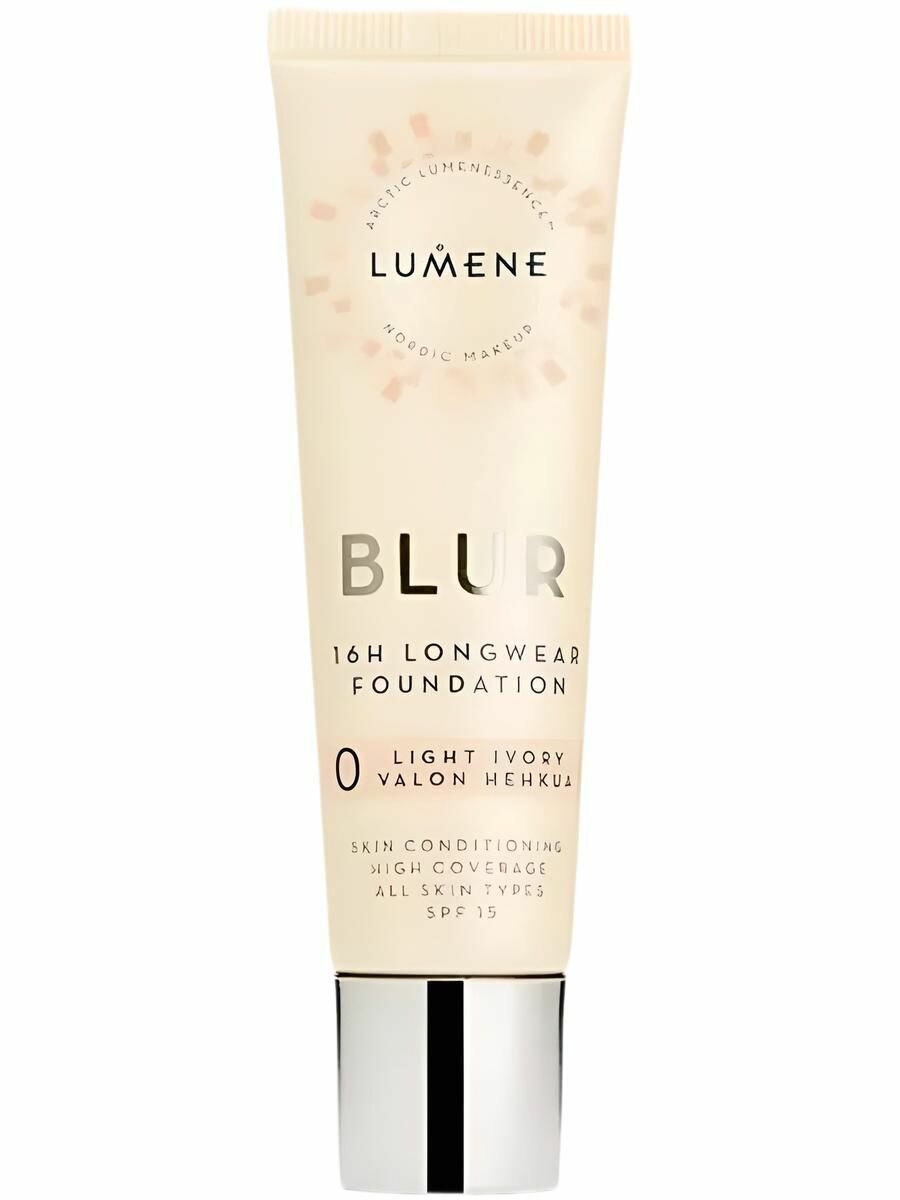 LUMENE Тональный крем Blur 16H Longwear Foundation, тон 0 Light lvory Светлый, SPF15, 30 мл