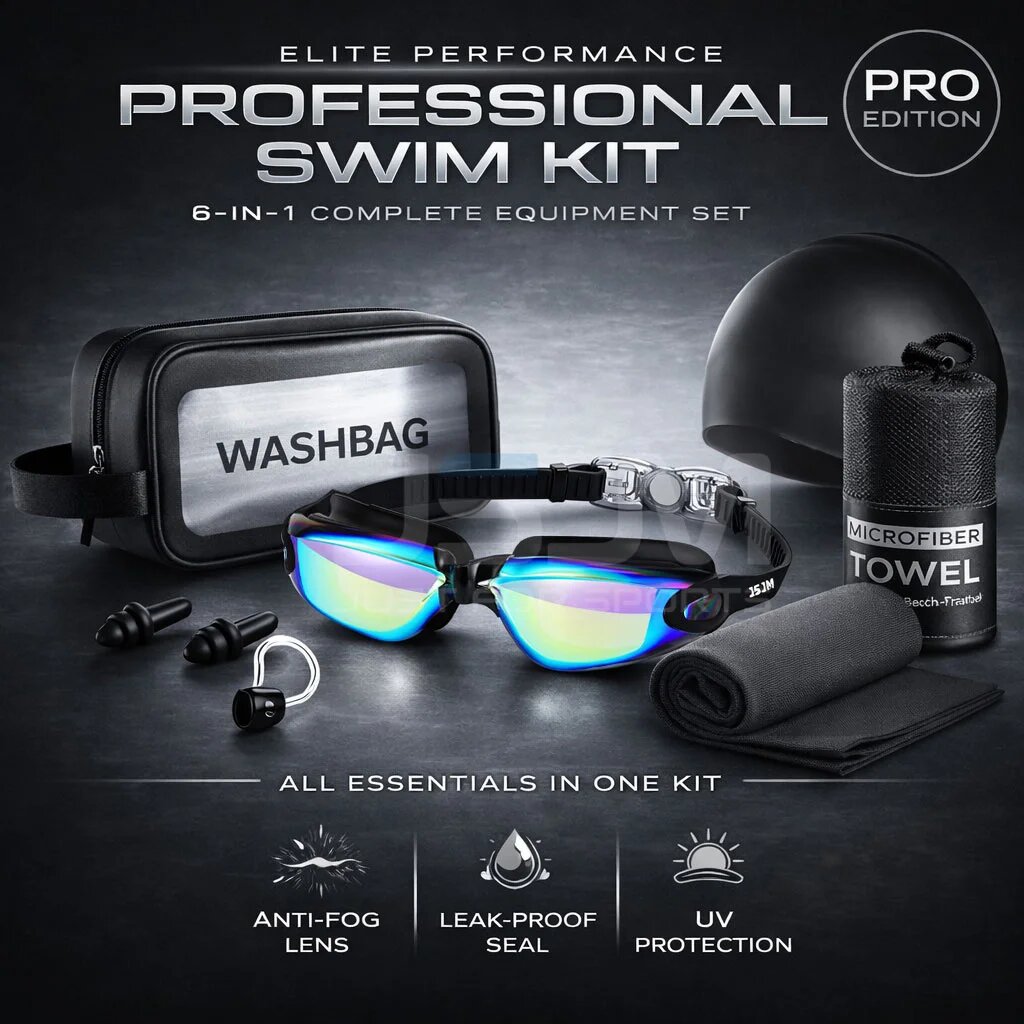 Профессиональный набор для плавания JSJM Premium KIT BLACK BLUE