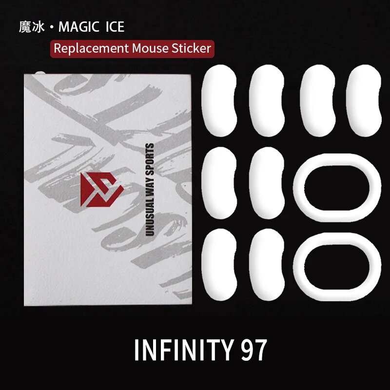 Накладки для мыши UnusualWaySports Angry Miao AM Infinity 97 PTFE Magic Ice Pink, Infinity97 Mice