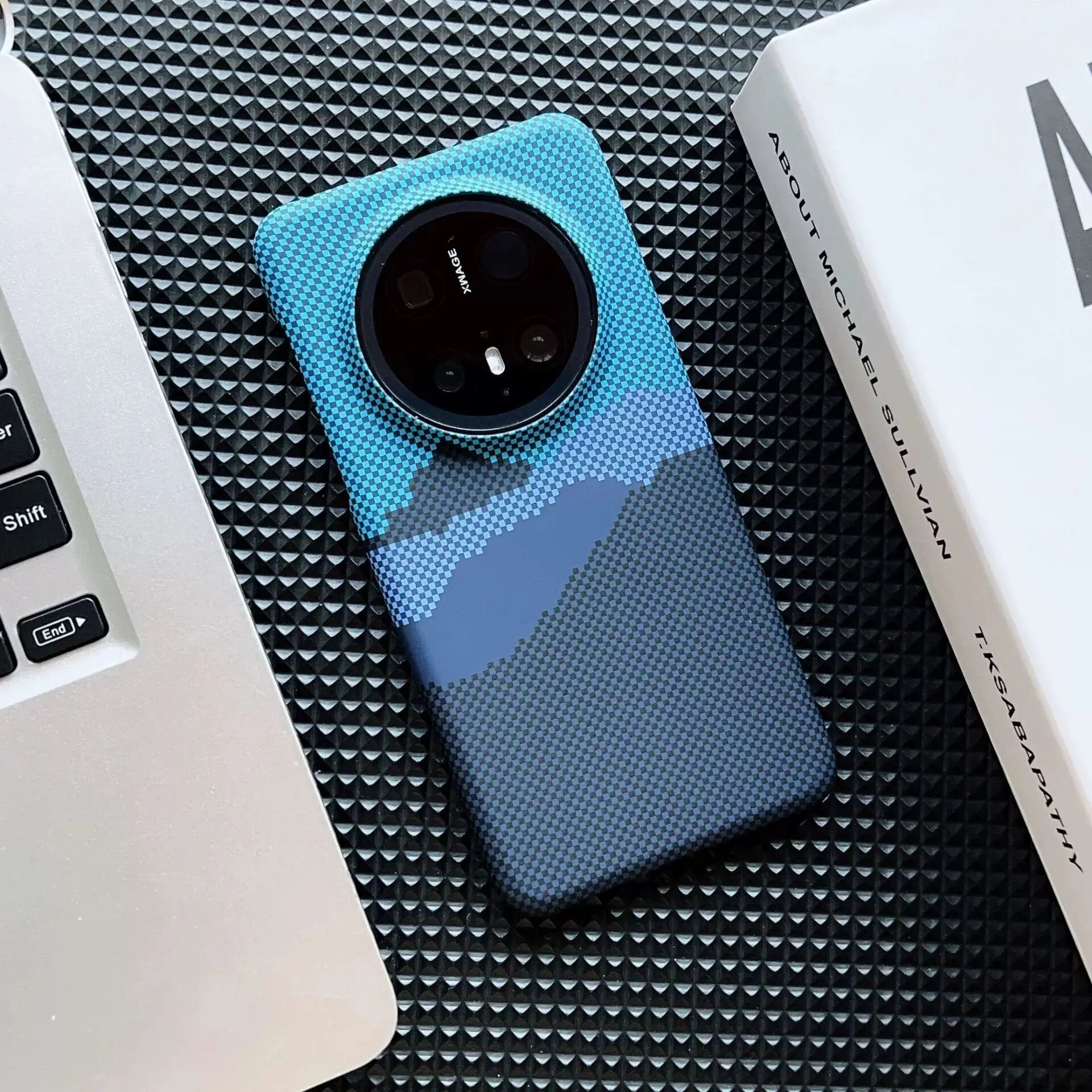 Ультратонкий Чехол Из Углеродного Волокна С Кевларовым Узором Для Honor Honor Magic6 Pro, Синий, G