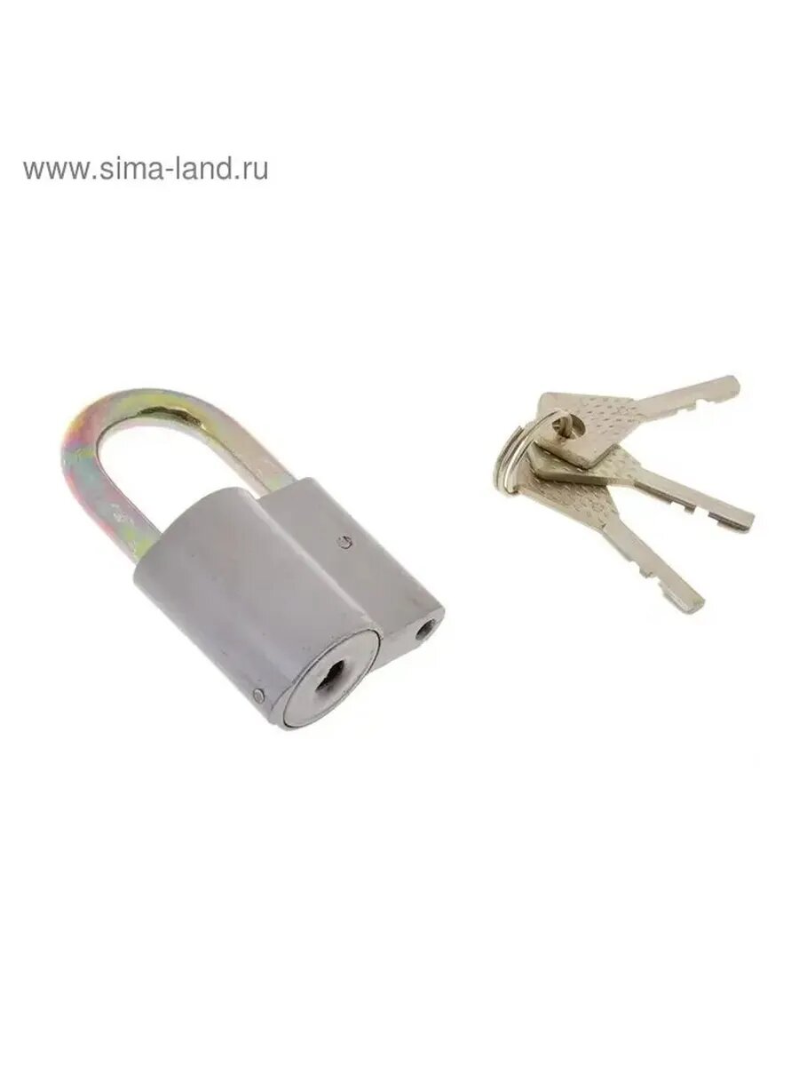 Надежный металлический навесной замок с тремя ключами