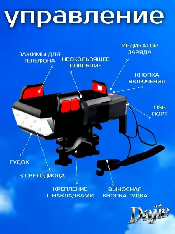 Фара передняя для велосипеда — фото 1