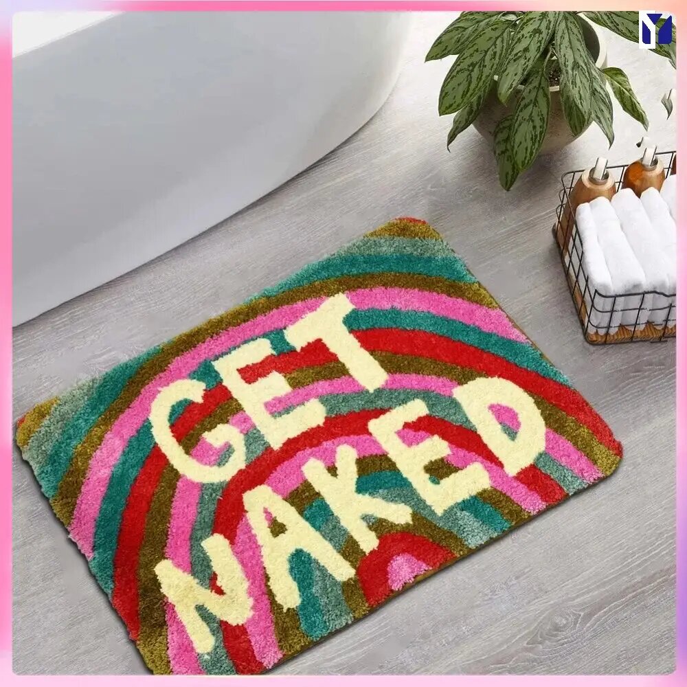 Коврик для ванной Rainbow Get Naked, машинная стирка, , Черный, 40x60CM