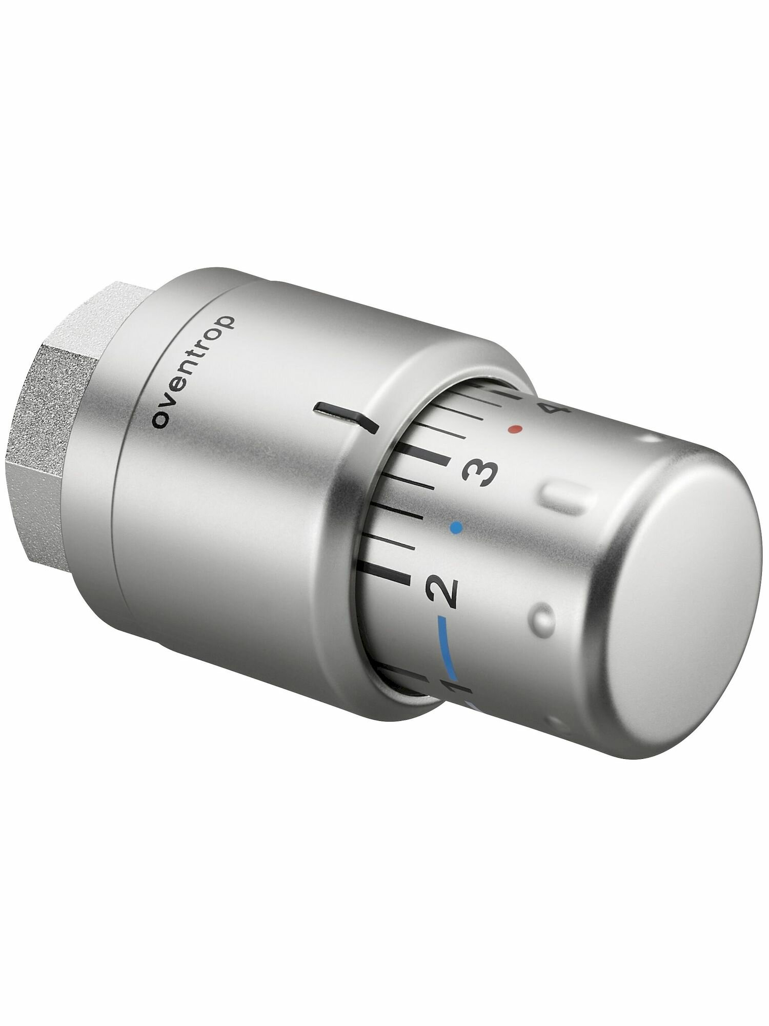 Термоголовка Oventrop "Uni SH" Edelstahl М30х1,5, жидкостная, матовая сталь, 1012085