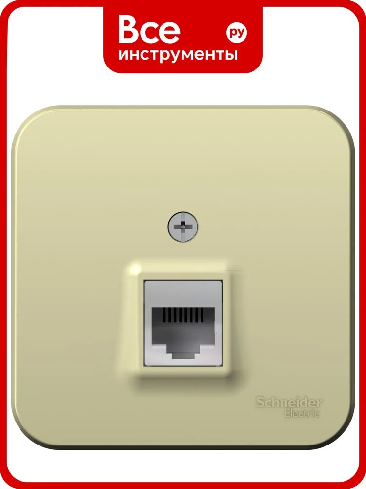 Компьютерная, Systeme, розетка Systeme Electric Blanca наружная бежевый RJ45, кат.5E