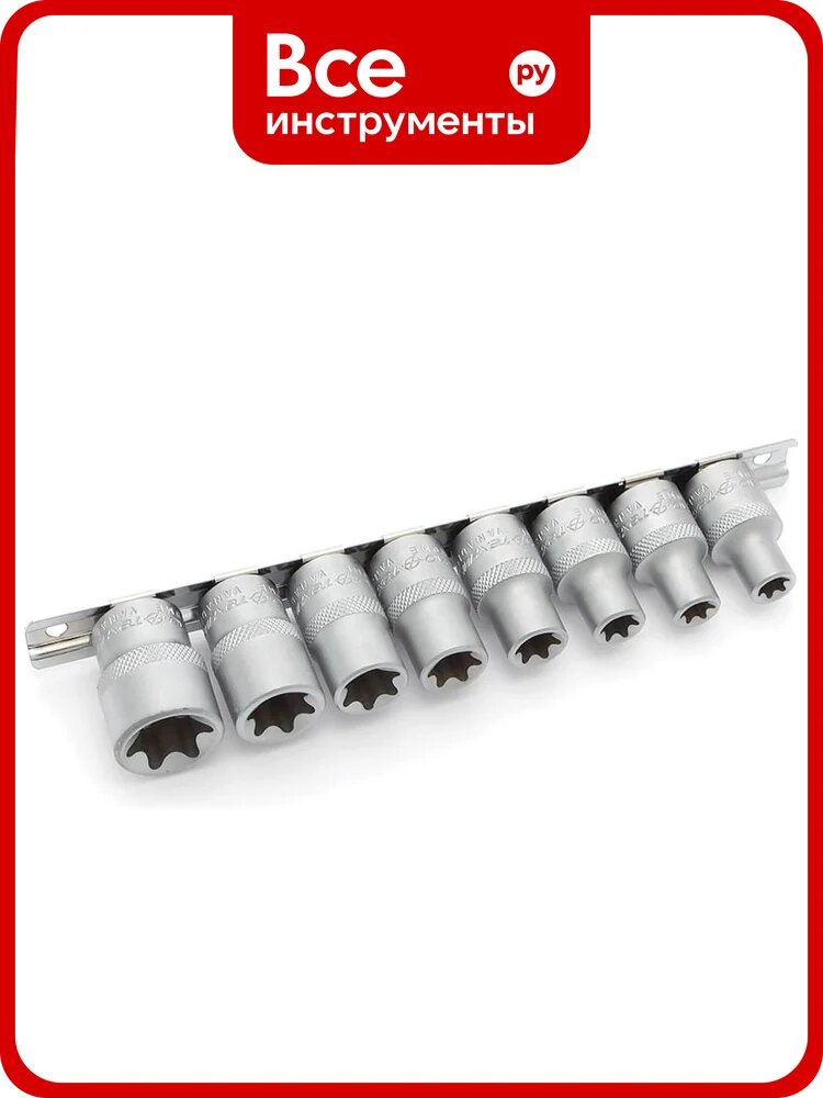 Набор, Дело, головок Дело Техники TORX 1/2", 8шт. 623108, хромванадиевой стали, монтажа и демонтажа резьбовых