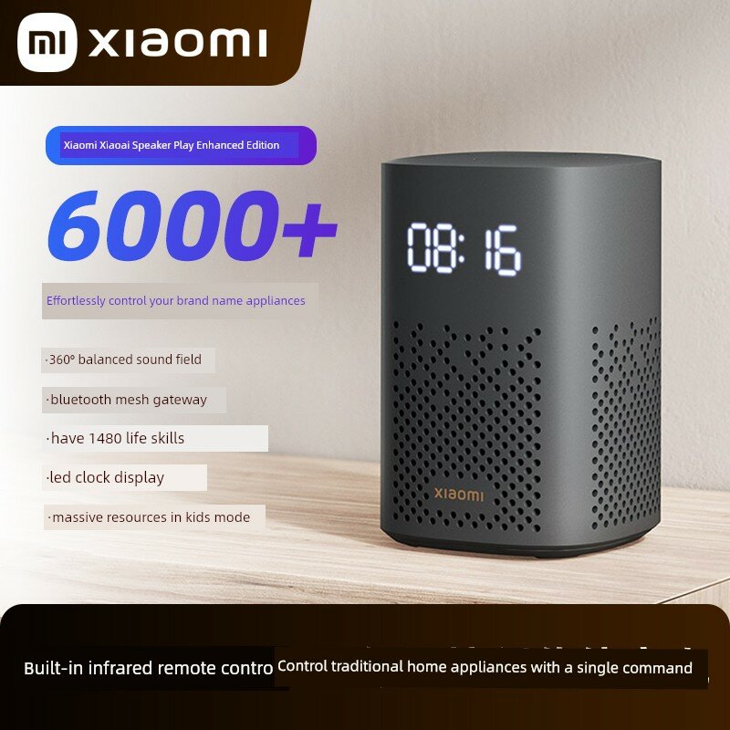 Умная колонка Xiaomi с улучшенной версией AI, Bluetooth, инфракрасным пультом ДУ, аудиосистемой, голосовым управлением,