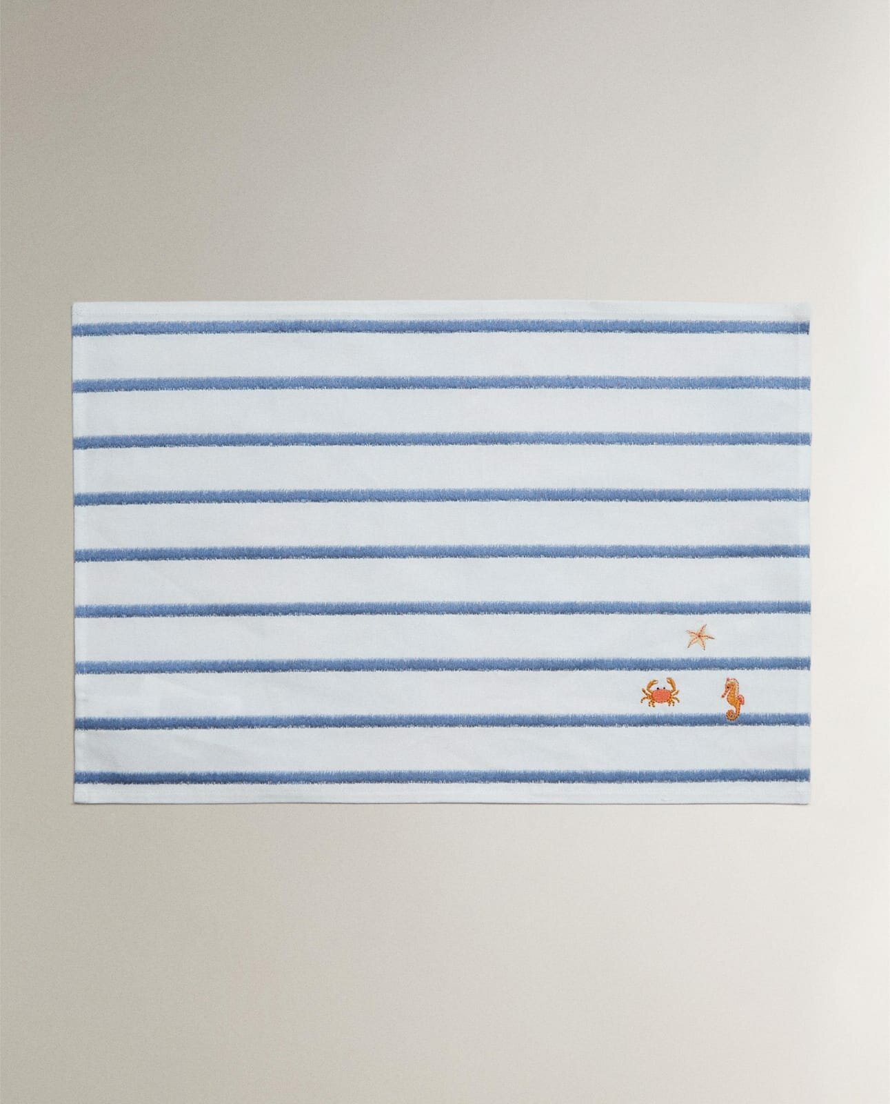Салфетка сервировочная ZARA HOME вышитая подкладка под тарелку, синий, 35x50 см 9219/023/400-35