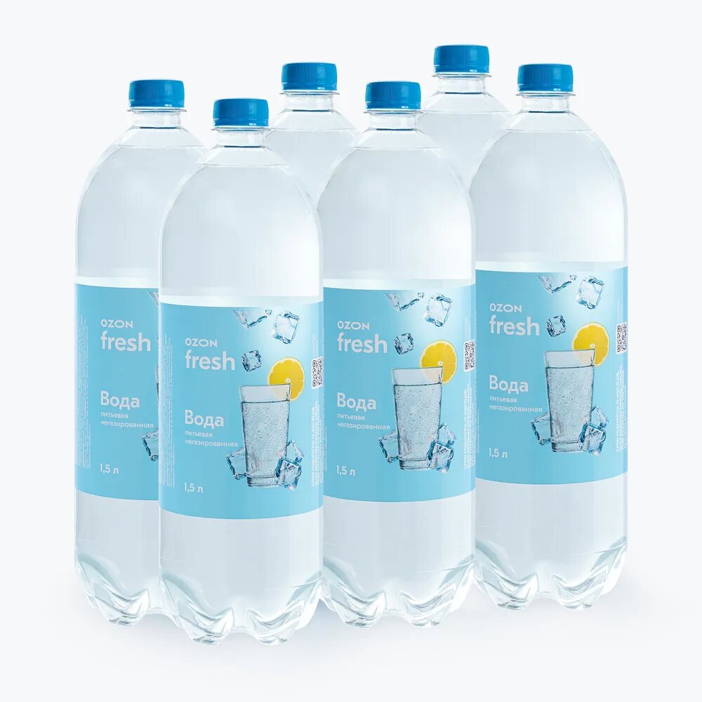Вода питьевая Ozon fresh, негазированная 1,5 л x 6 шт