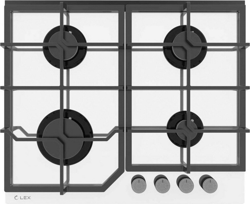 Газовая варочная поверхность Lex GVG 642 WH белый (chao000320)