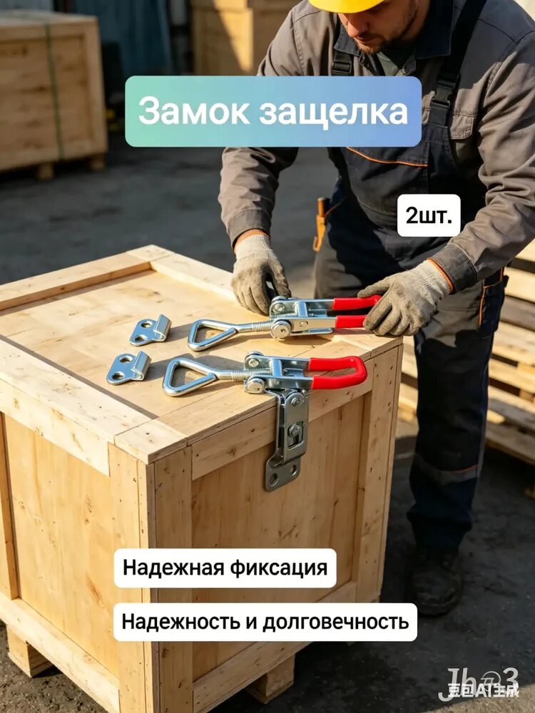 Замок для прицепа, 0.12 м, нагрузка до 0.180 т, 2 шт.